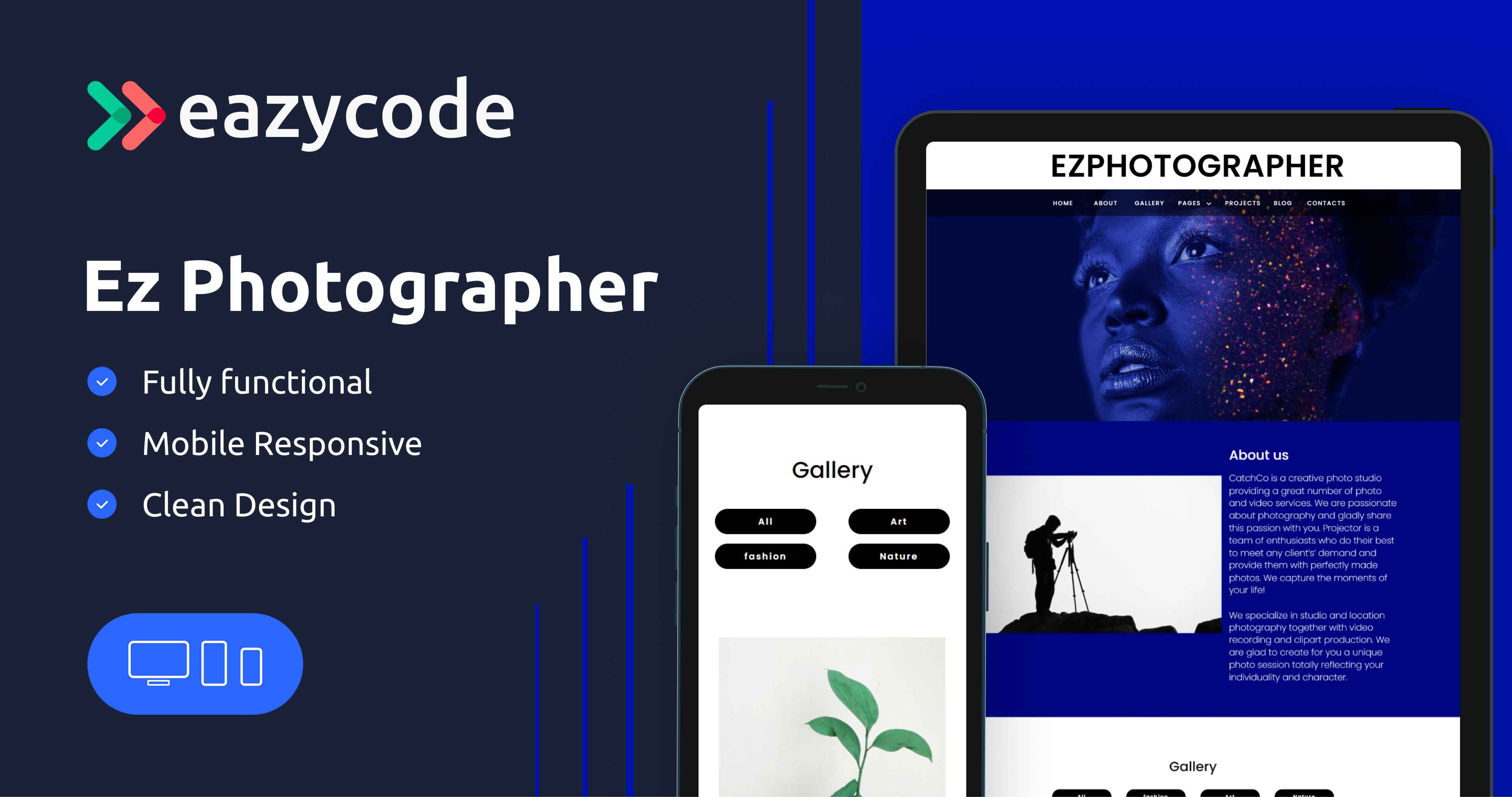 Ez Photographer template - NoCode Bubble.io Template by EazyCode - NoCode Agency